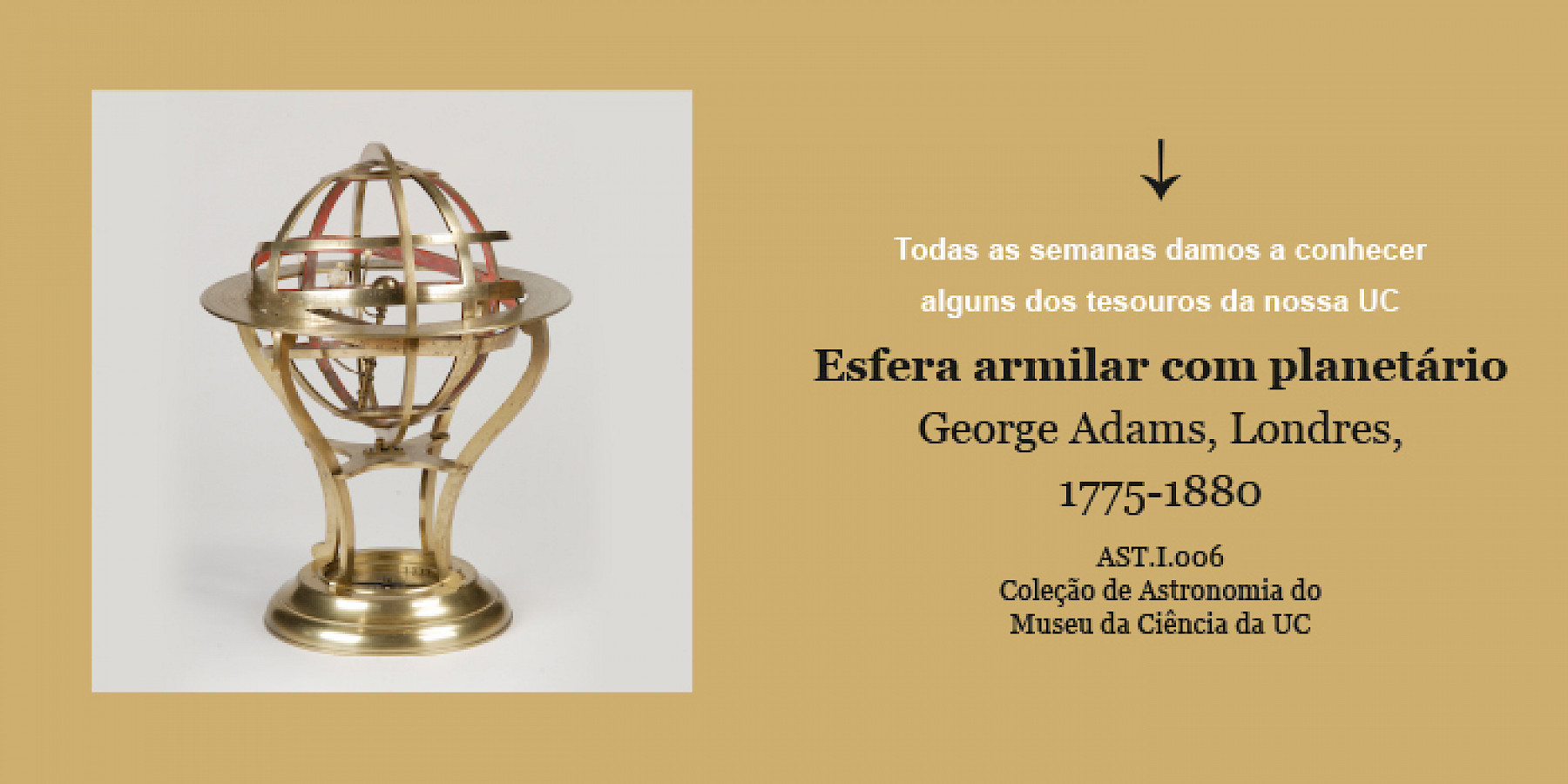 Esfera armilar com planetário