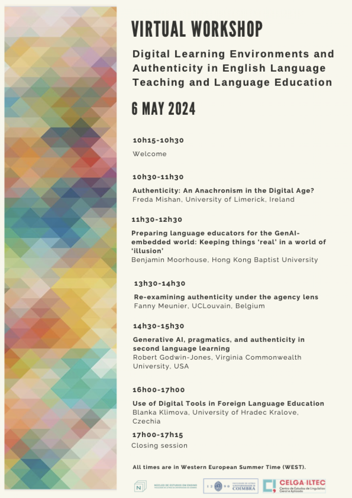 Workshop intitulado “Digital Learning Environments and Authenticity in ...