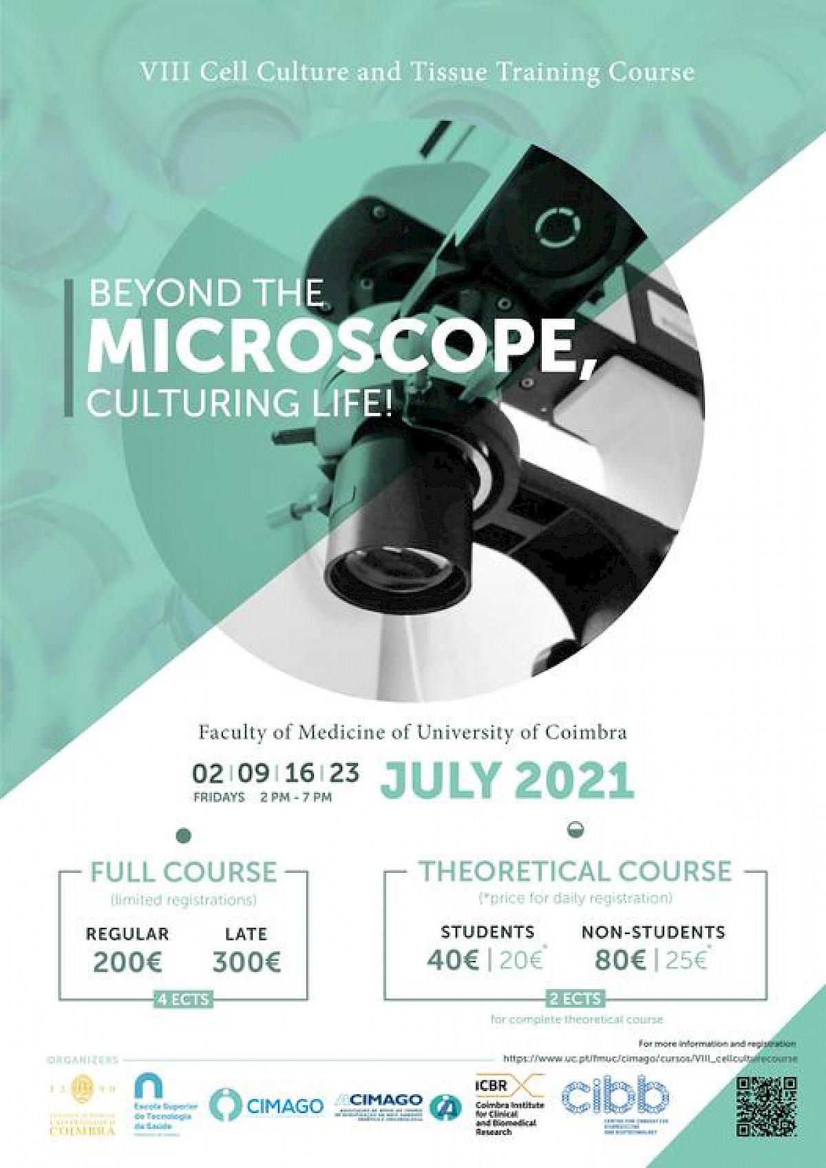 VIII Cell Culture and Tissue Training Course – 2,9,16,23 july 2021