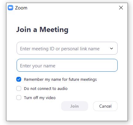 Zoom / Colibri ((video conferência)