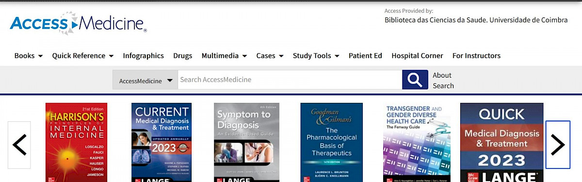 Assinatura da base de dados de e-books AccessMedicine